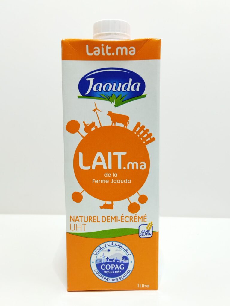 LAIT NATUREL DEMI-ÉCRÉMÉ UHT 1L JAOUDA – CIMAMARKET