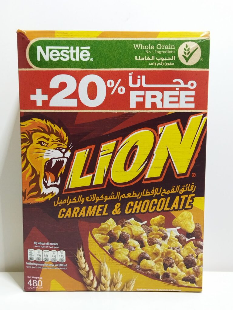 CÉRÉALES LION CARAMEL & CHOCOLAT 480G NESTLÉ – CIMAMARKET